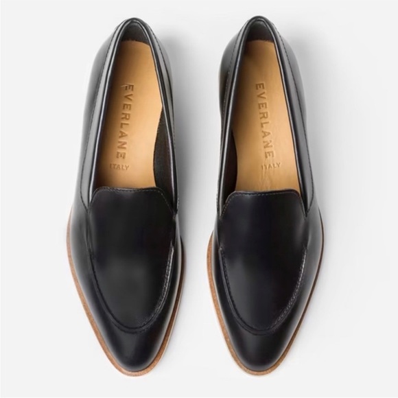 Everlane | Shoes | Everlane Modern Loafer Black Pointed Toe Flat Womens ...